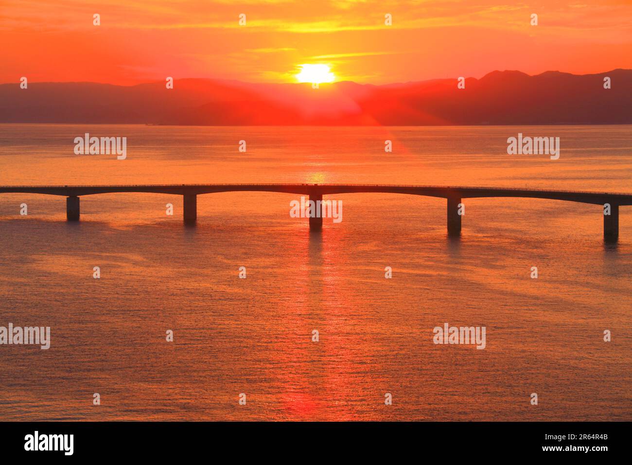 Kouri Ohashi Bridge and the sunrise Stock Photo - Alamy