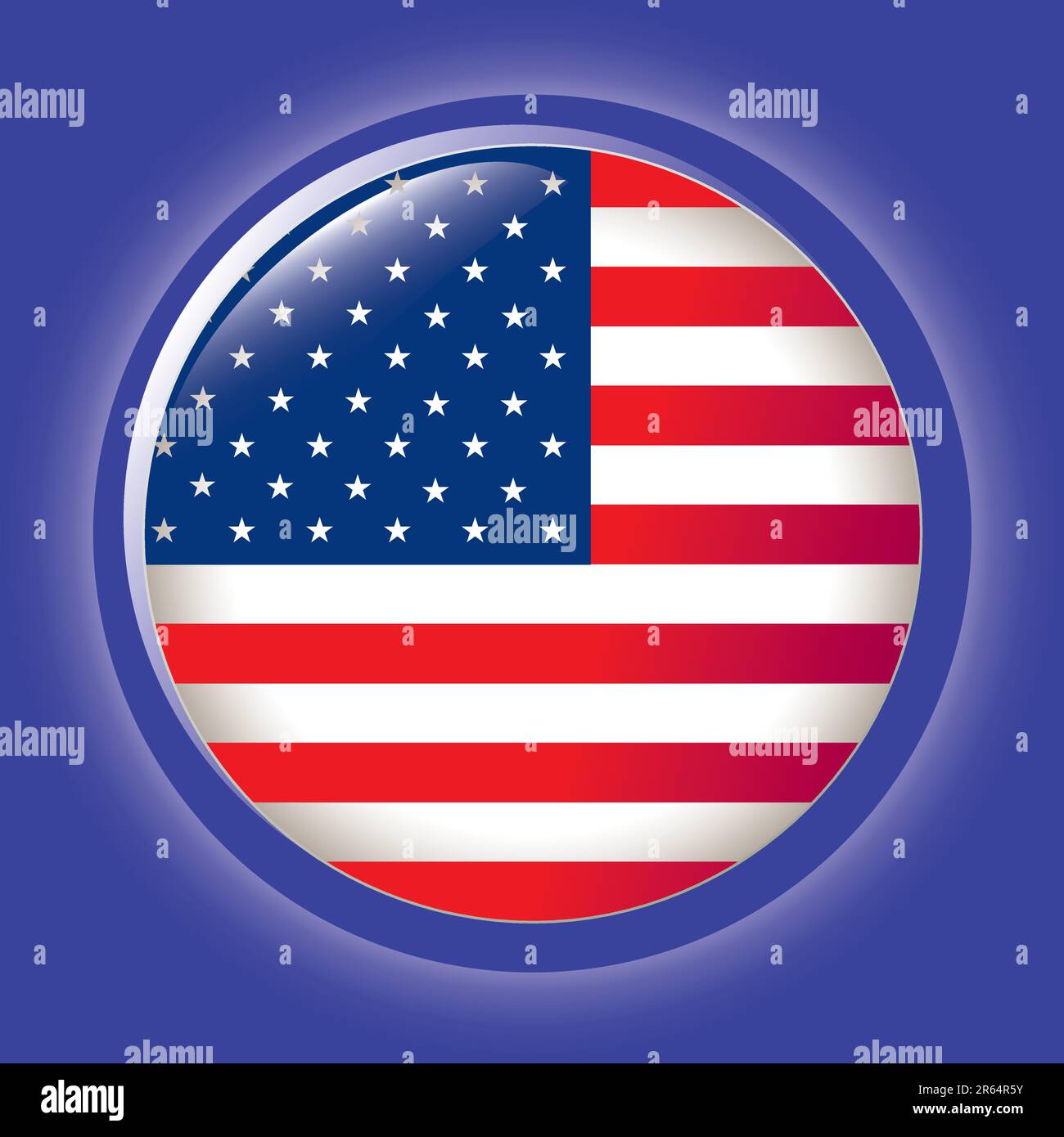 USA, shiny button flag vector illustration Stock Vector Image & Art - Alamy