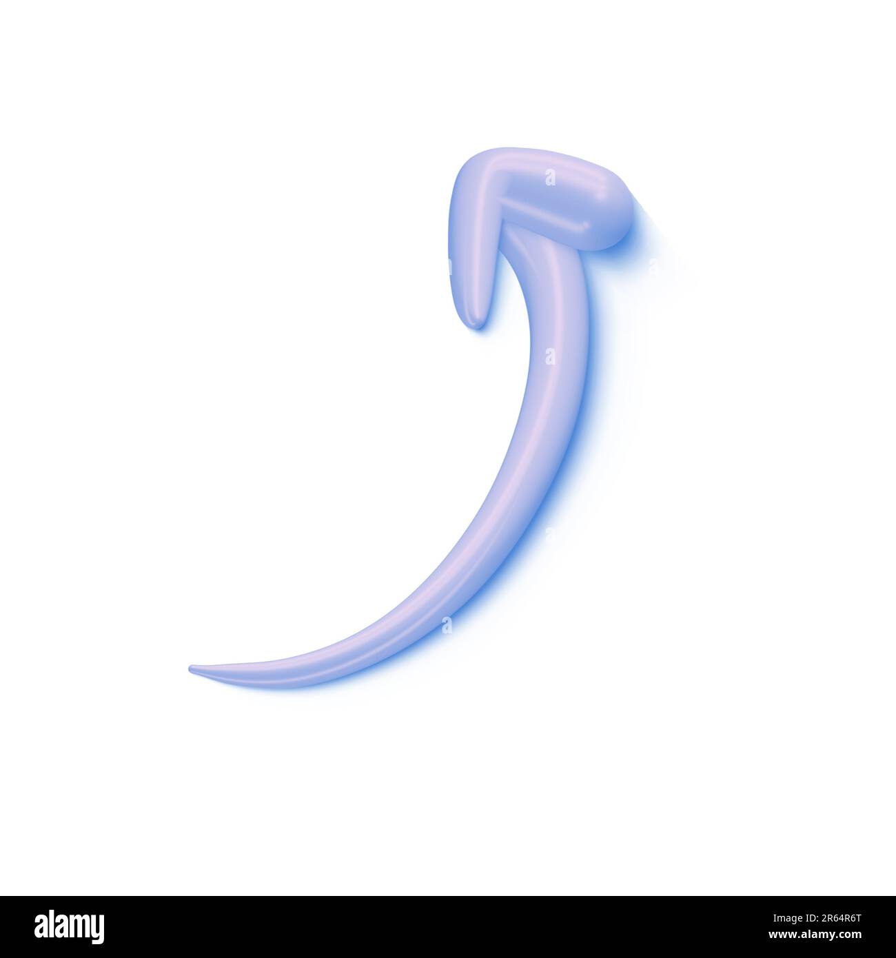 3D arrow up pointer icon minimalist style illustration. isolated ...