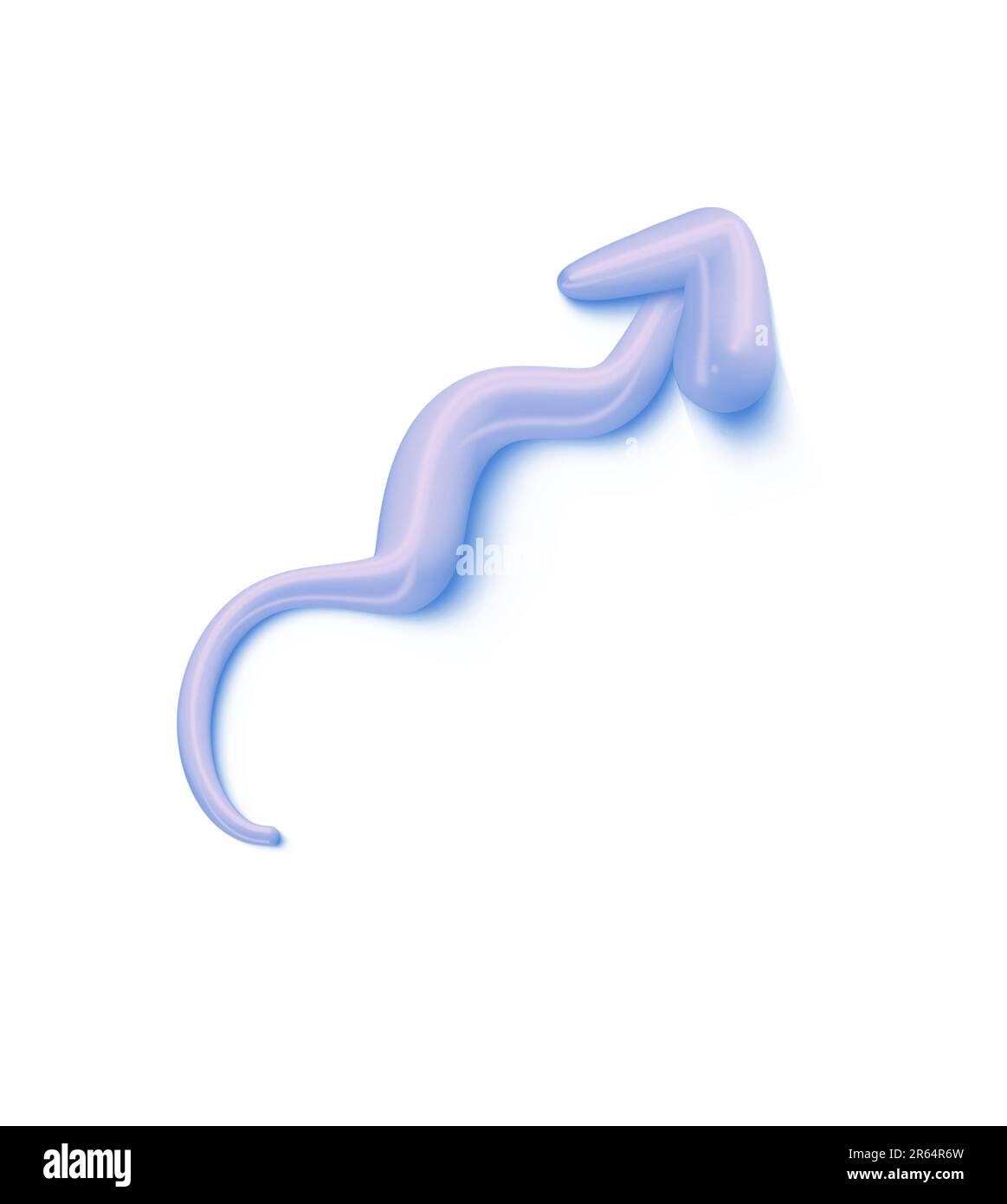 3D arrow abstract zigzag and right up pointer icon minimalist style ...