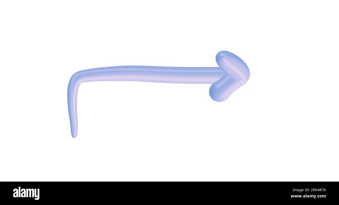 3D arrow right pointer icon minimalist style illustration. isolated ...