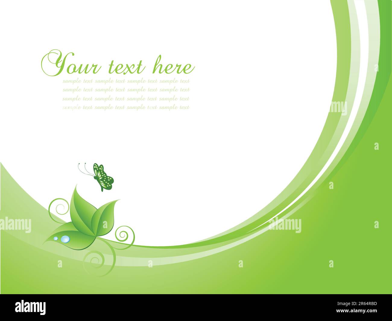 Nature themed background with butterfly Stock Vector Image & Art - Alamy