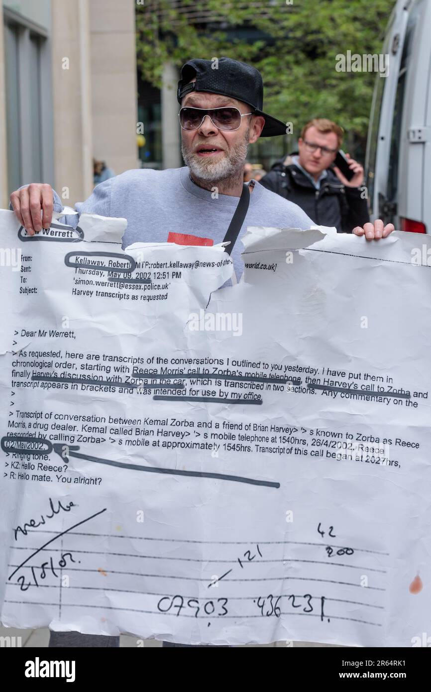 Royal Courts of Justice, London, UK. 7th June 2023. Brian Harvey, lead ...
