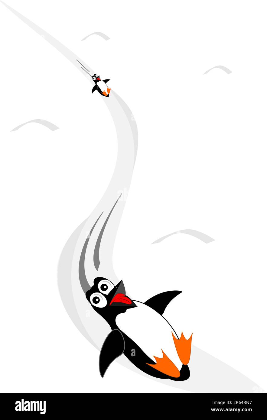 Penguins slide hi-res stock photography and images - Alamy