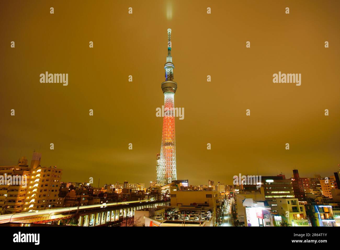 Candle Tree of Tokyo Sky Tree and Tobu Skytree Line Stock Photo - Alamy
