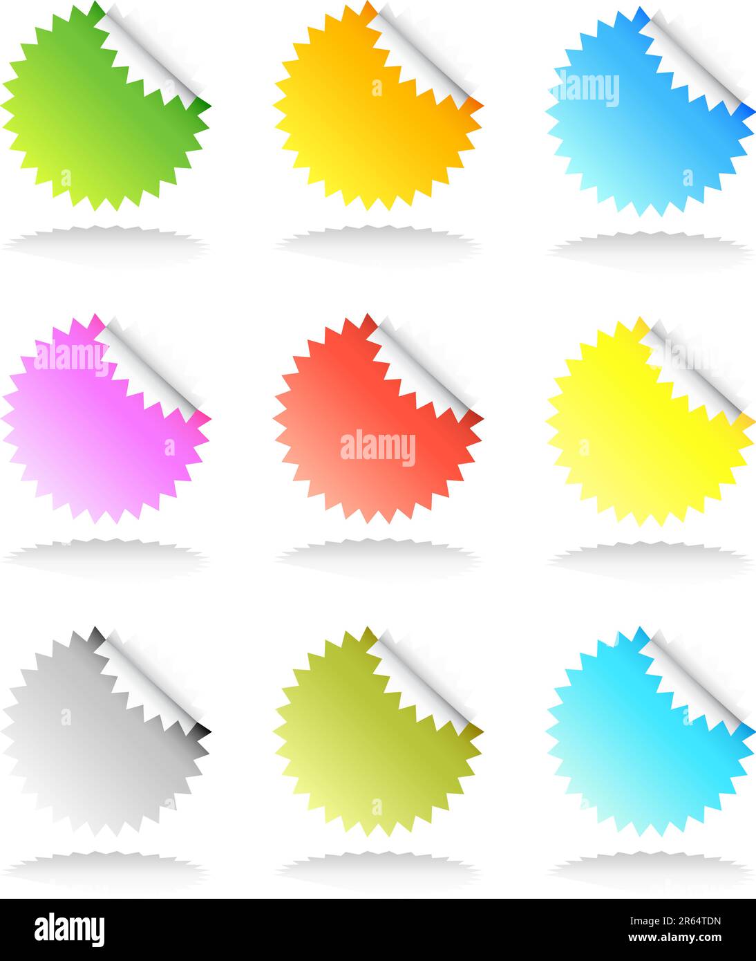 A Selection of Colourful Sticker Illustrations Stock Vector Image & Art ...