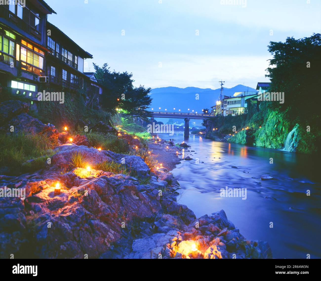 Evening view of Gujo Hachiman Stock Photo - Alamy