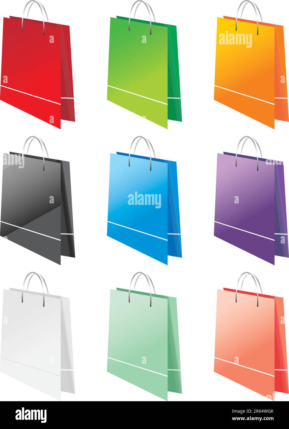 Paper shopping bags different Cut Out Stock Images & Pictures - Alamy