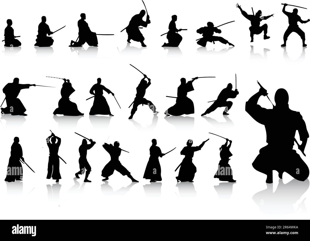 vector set of fighters Stock Vector Image & Art - Alamy