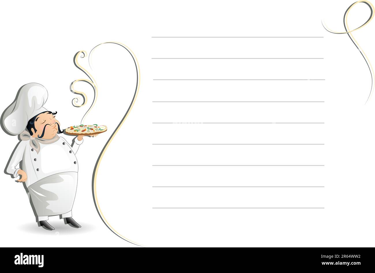 Chef with writing pad,menu,cmyk Stock Vector Image & Art - Alamy