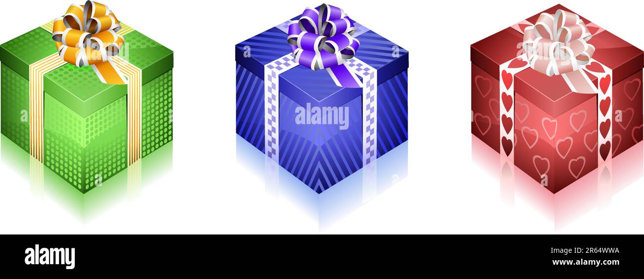 Gift boxes packing bow hi-res stock photography and images - Alamy
