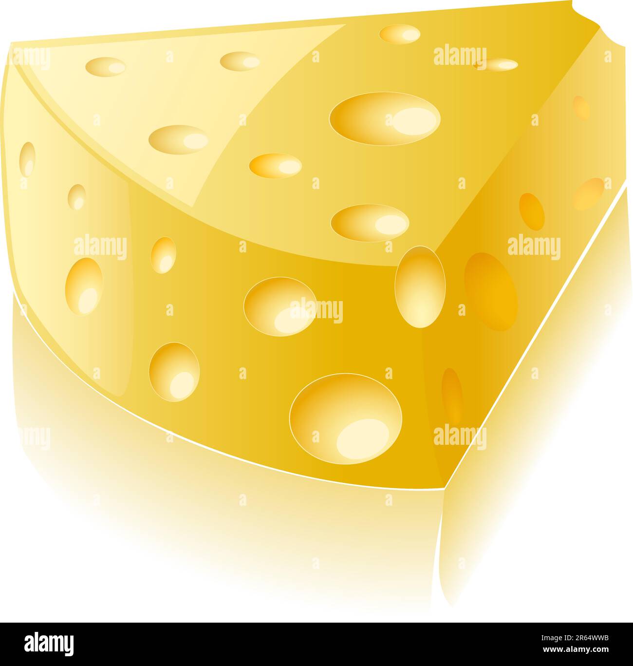 Vector slice of cheese Stock Vector Image & Art - Alamy