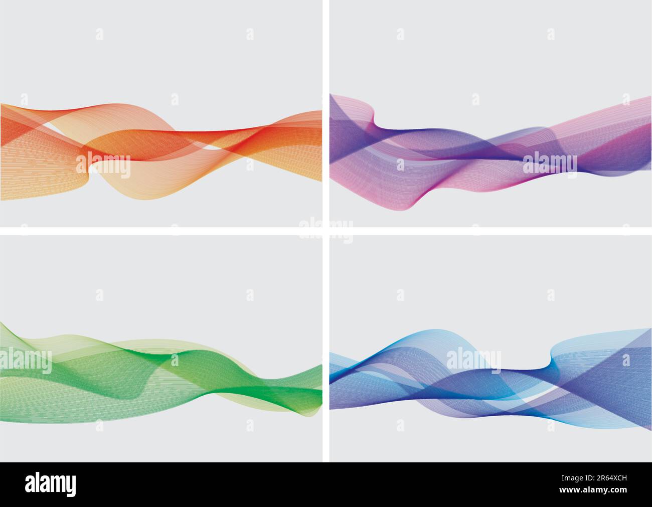 set of abstract wavy backgrounds; scalable and editable vector ...
