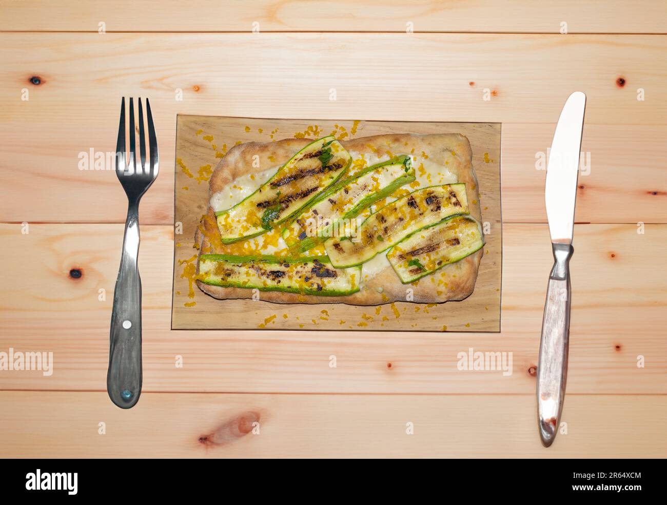 Roman pinsa, variant of the classic Italian pizza topped with grilled ...