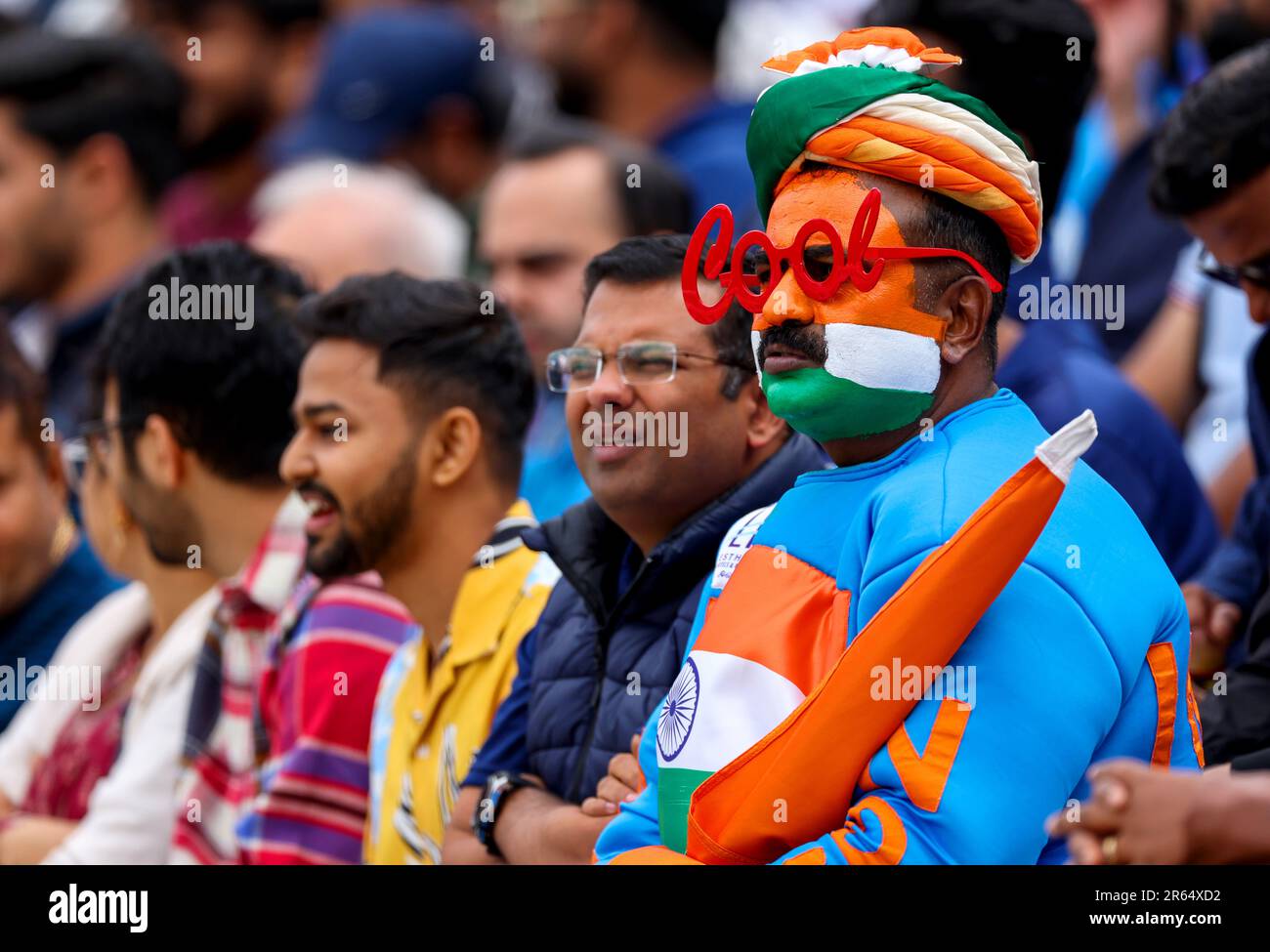 An India fan in the stands during day one of the ICC World Test ...