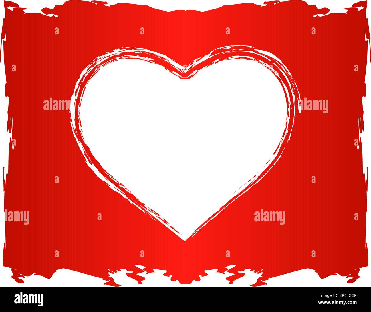 Vector Love Heart shape, white heart area is transparent so it can be ...