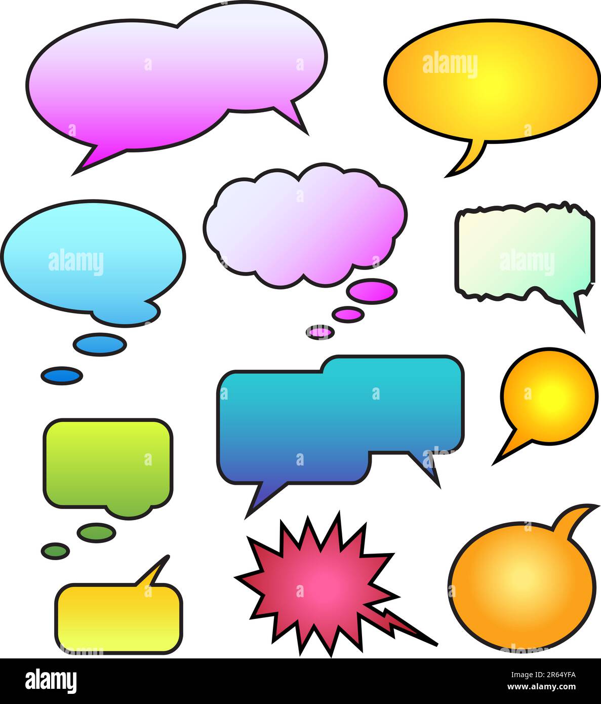Speech bubbles box Stock Vector Images - Alamy