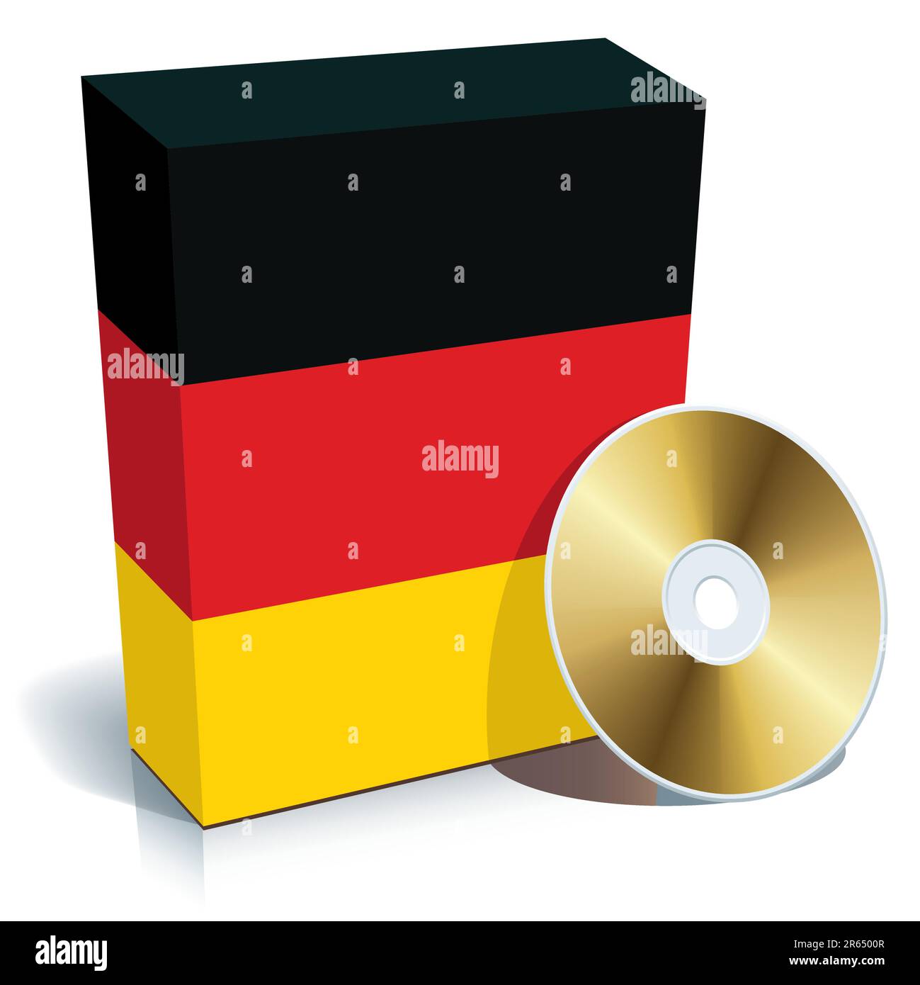 German software box with national flag colors and CD Stock Vector Image ...