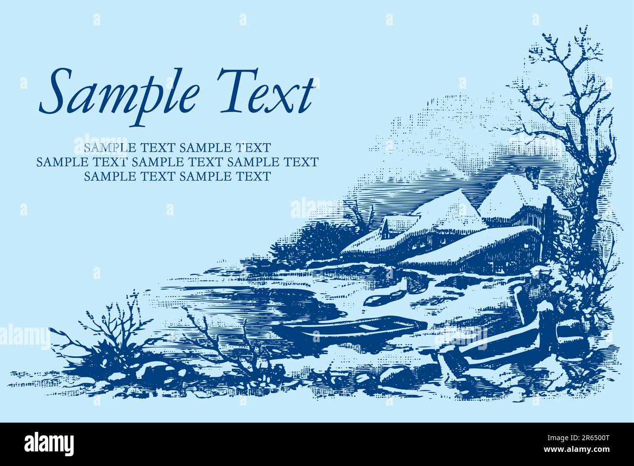 vintage card with antique engraving, scalable and editable vector ...