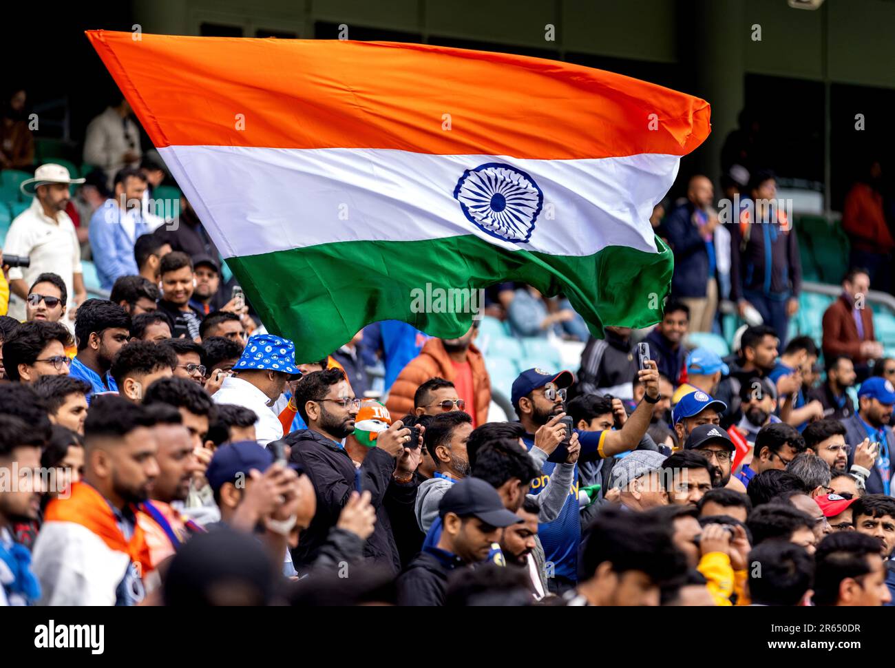 India fans in the stands ahead of day one of the ICC World Test ...