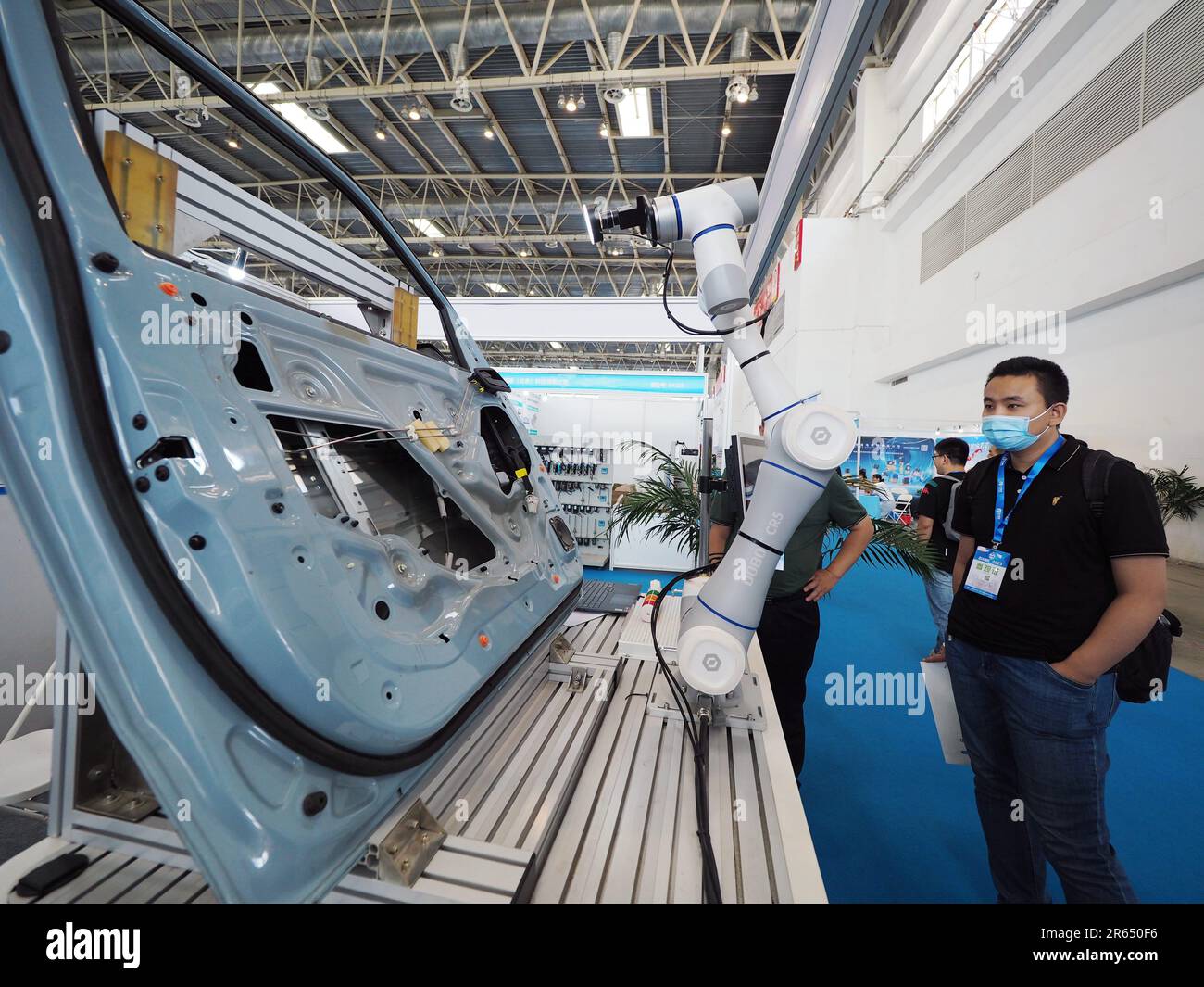 BEIJING, CHINA - JUNE 7, 2023 - A visitor looks at an "auto parts ...