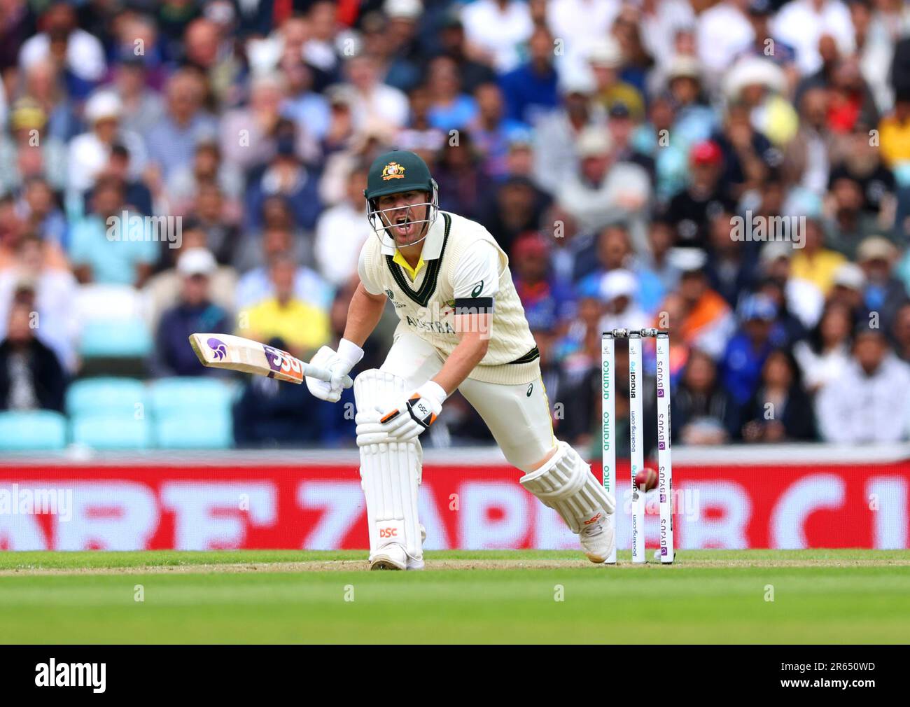 Australia's David Warner makes a run during day one of the ICC World ...
