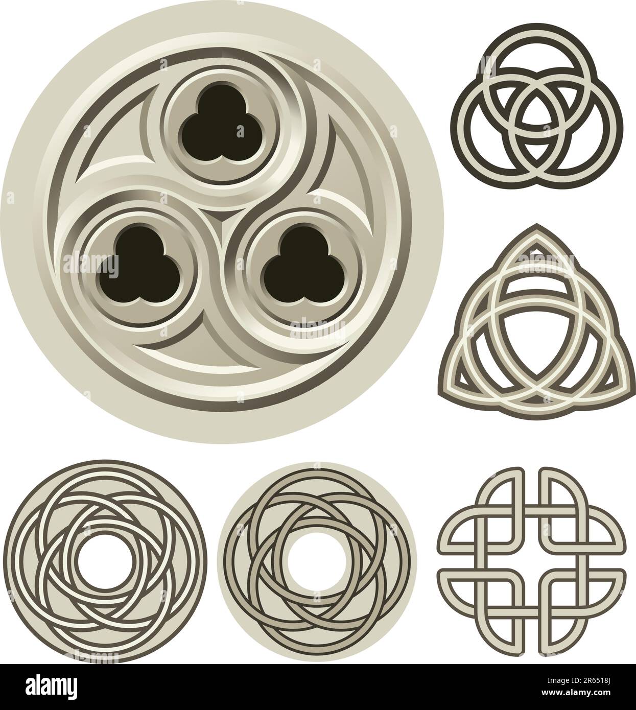 Cathedral detail with trefoils, and various Celtic Knot patterns ...