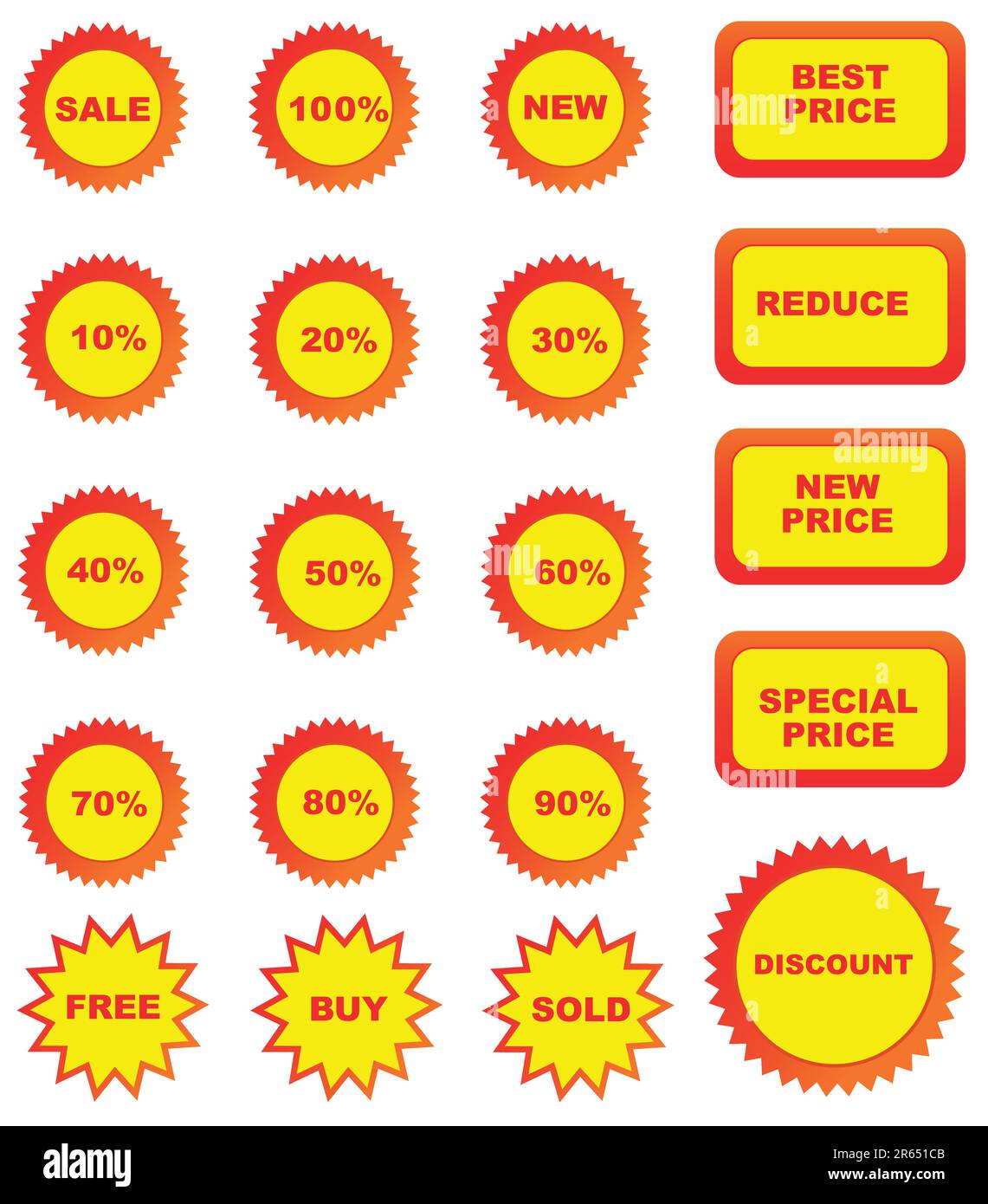 Set of color price tags Stock Vector Image & Art - Alamy