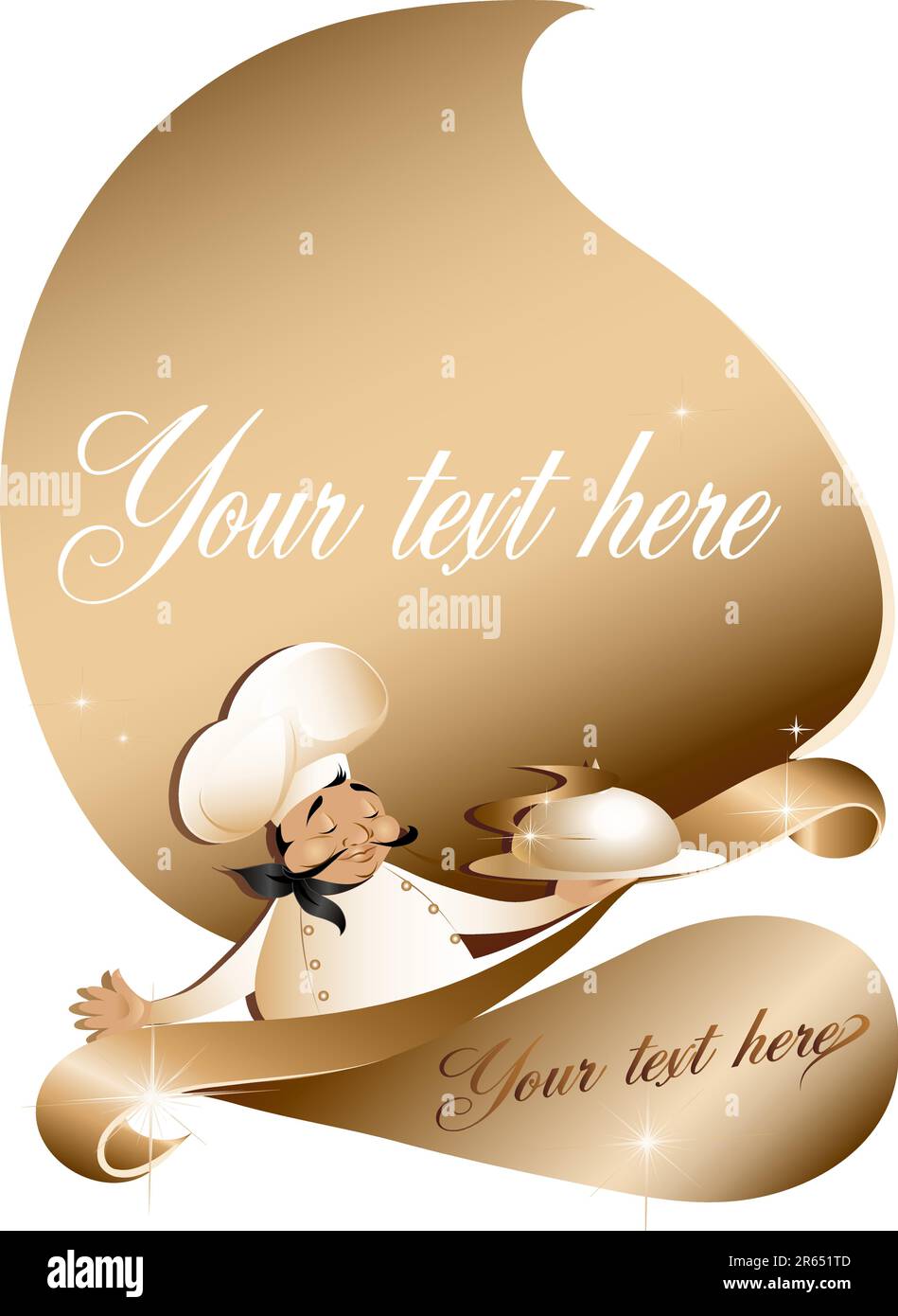 Chef label and background for your text and brand name,elegant and ...