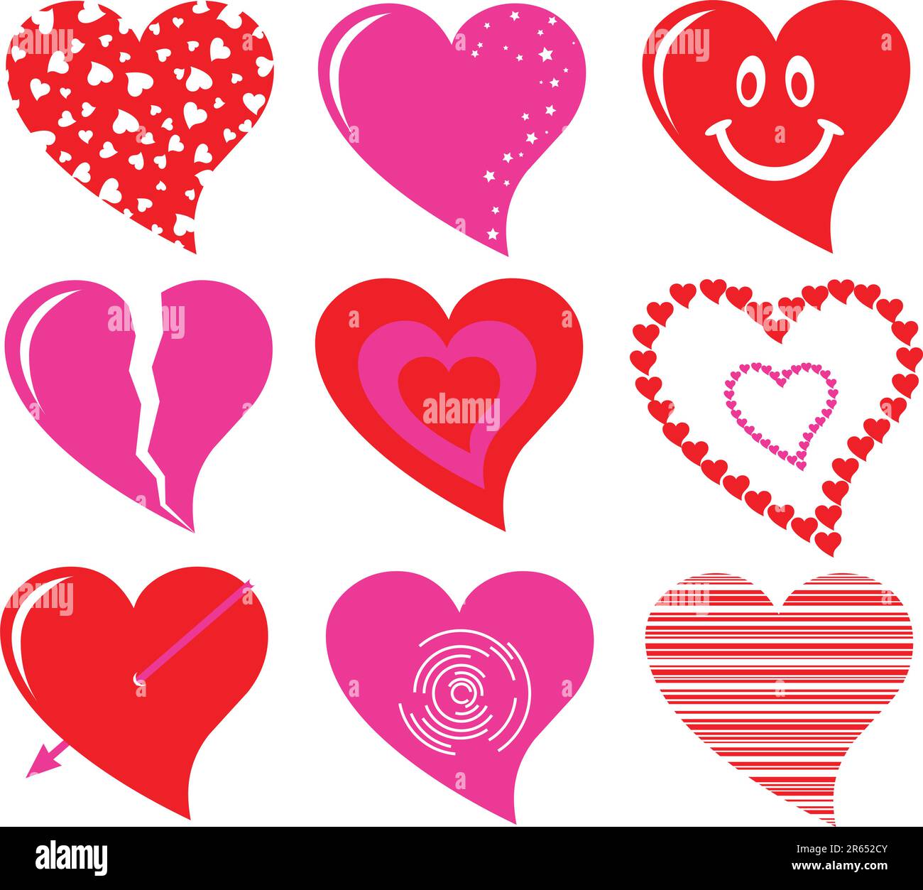 vector heart set Stock Vector Image & Art - Alamy