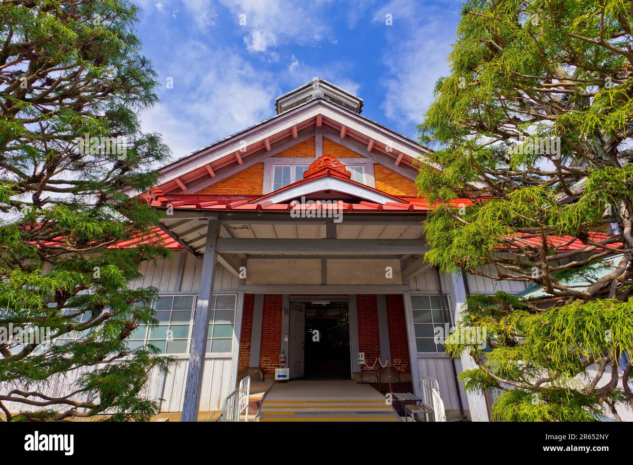 The entrance of silk reeling ground of Tomioka Silk Mill Stock Photo ...