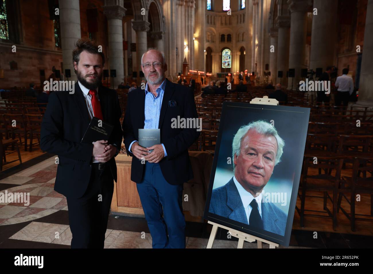 (left to right) Billy Bingham's grandson Patrick Lawlor, and son David ...