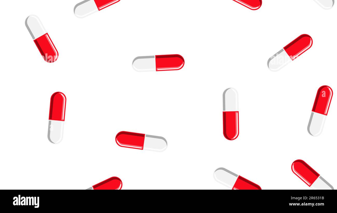 Seamless pattern texture of red oval white and red medical ...