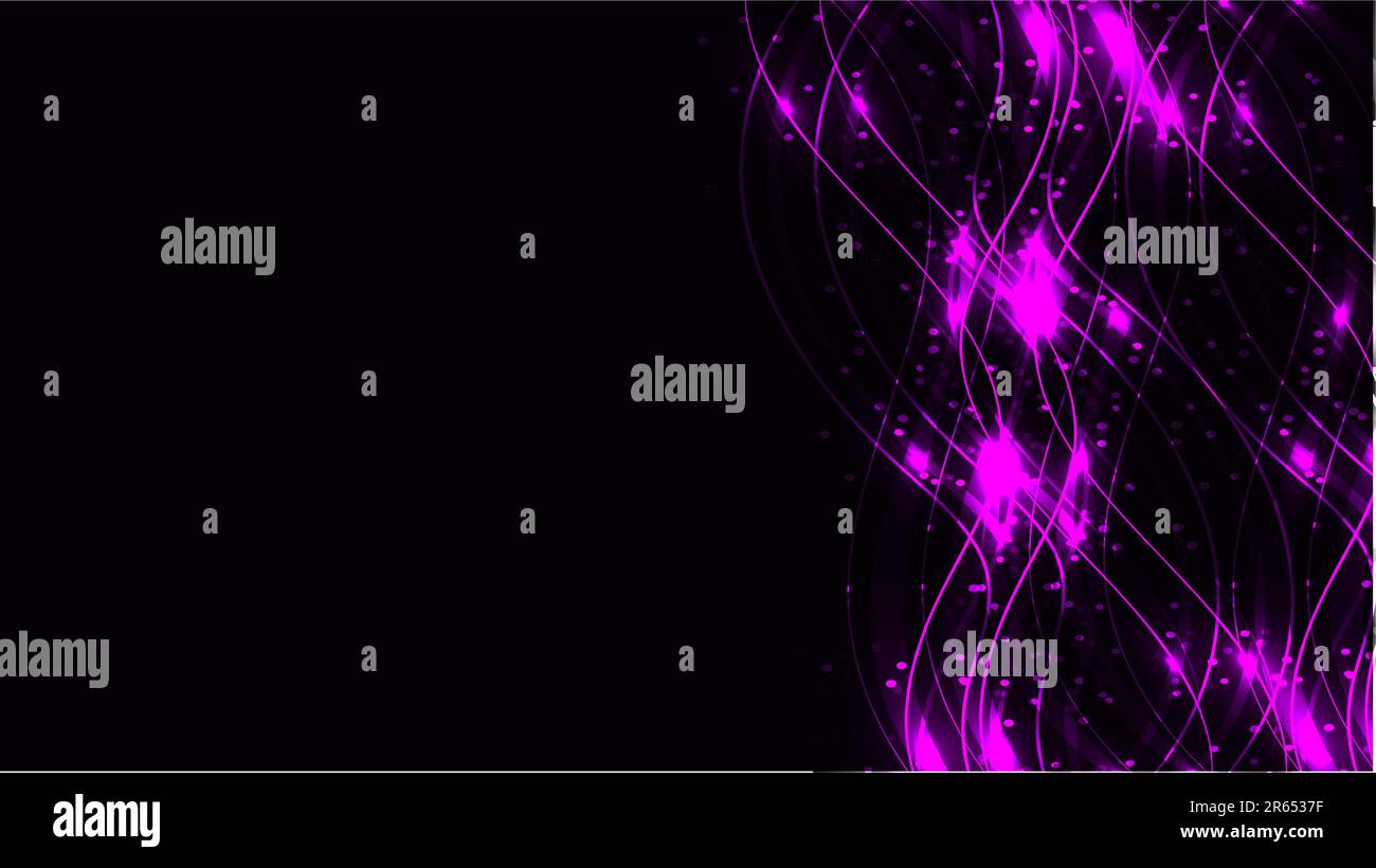 Violet transparent abstract shiny magical cosmic magical energy lines ...