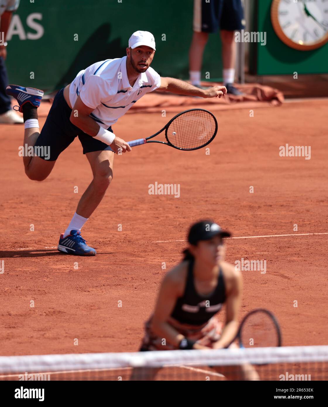 Paris, France. 7th June, 2023. Tennis player Tim Puetz (Germany) and ...