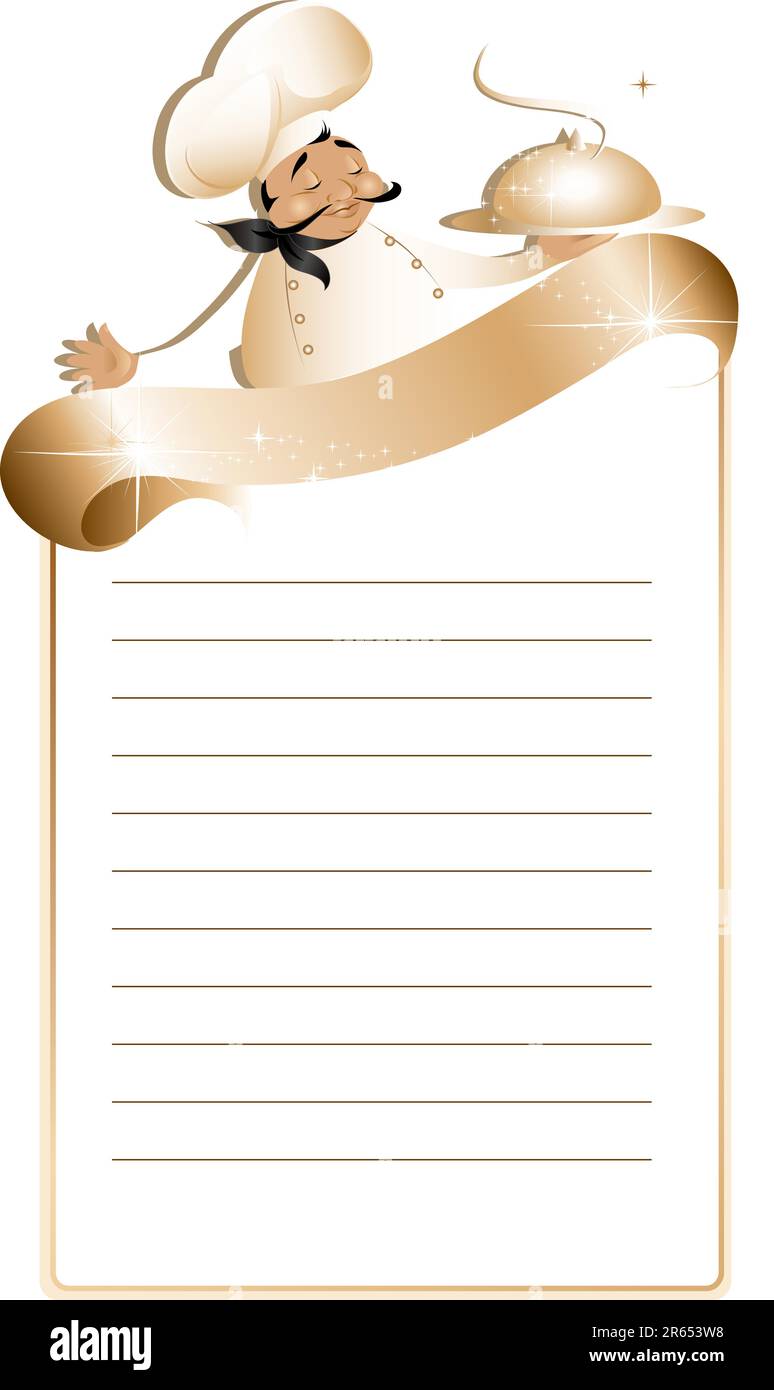 Menu and recipe template Stock Vector Image & Art - Alamy