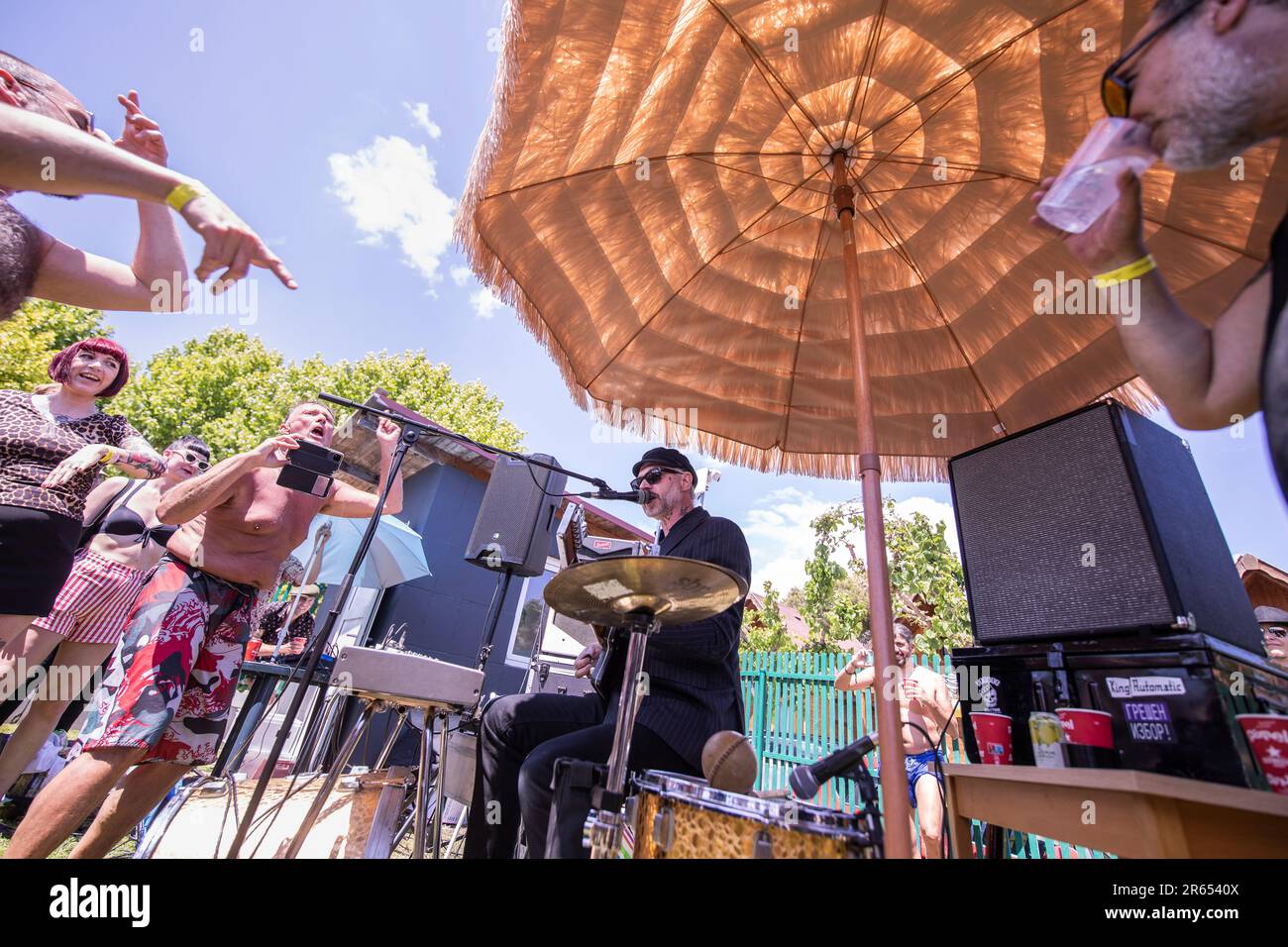 Barcelona, Spain. 2023.05.20. King Automatic perform on the pool at ...