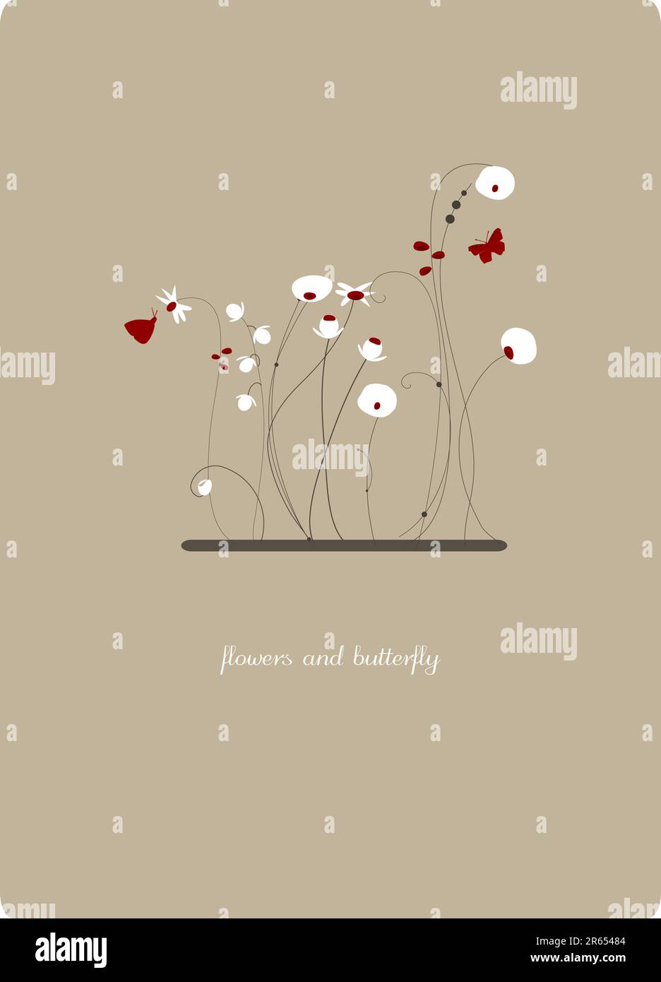 Whimsical pattern of flowers Stock Vector Images - Alamy