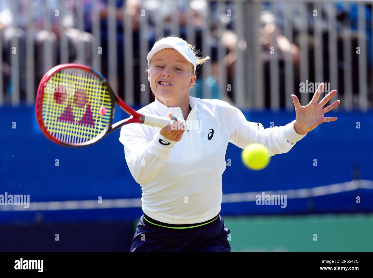 Harriet Dart in action during her match against Magali Kempen (not ...