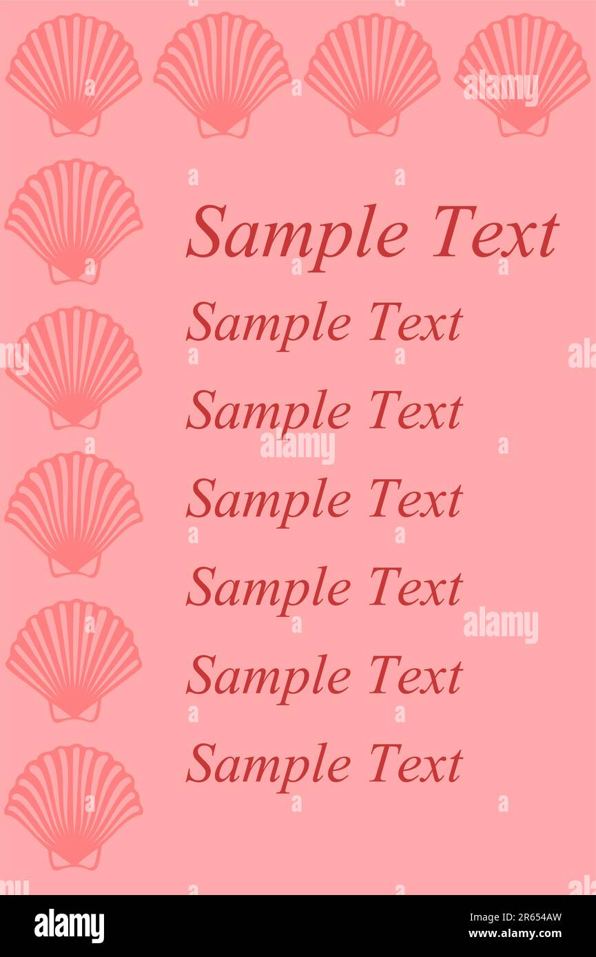 Pink shell Stationary Stock Vector Image & Art - Alamy