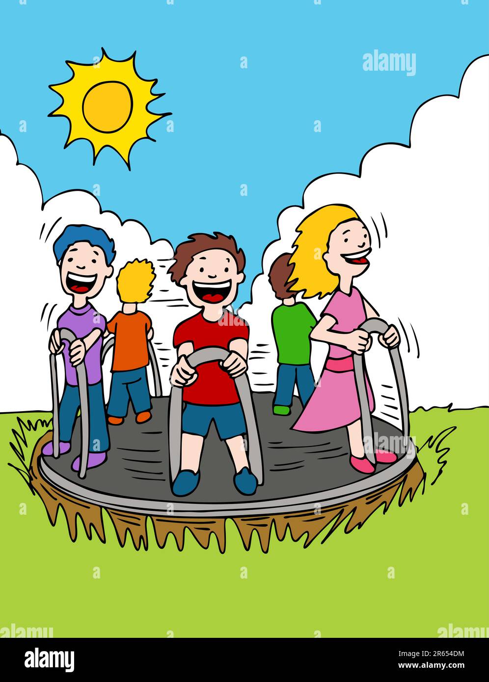 Amusement park children Stock Vector Images - Alamy