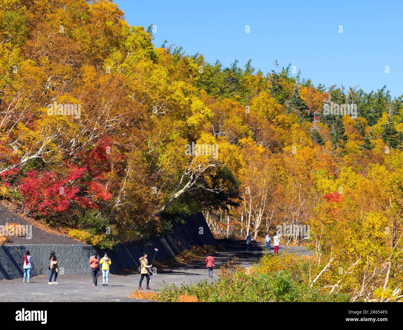 Fuji trail and tourists visiting Japan Stock Photo - Alamy