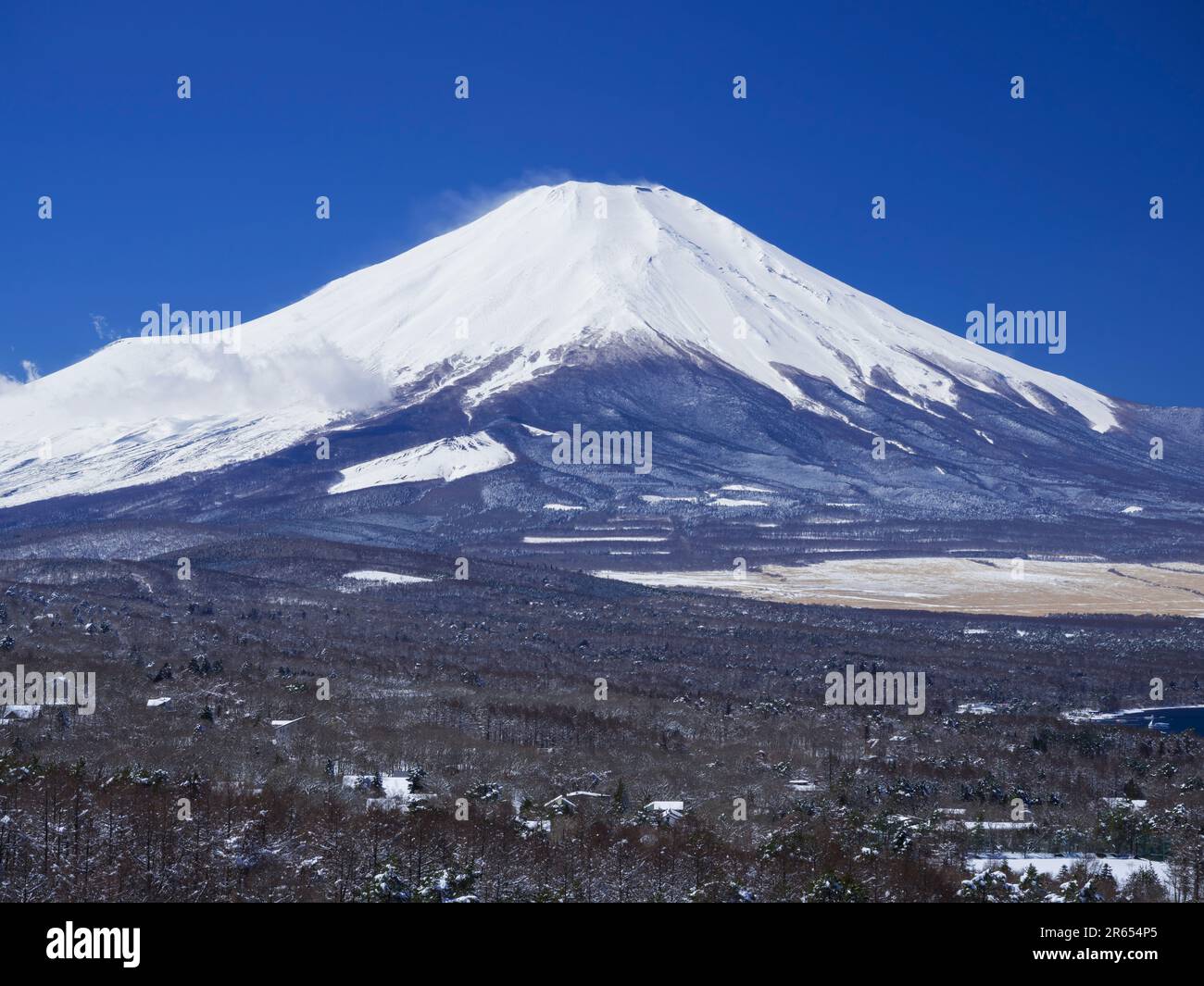 Mount Fuji seen from panoramic viewing platform at Lake Yamanaka Stock ...