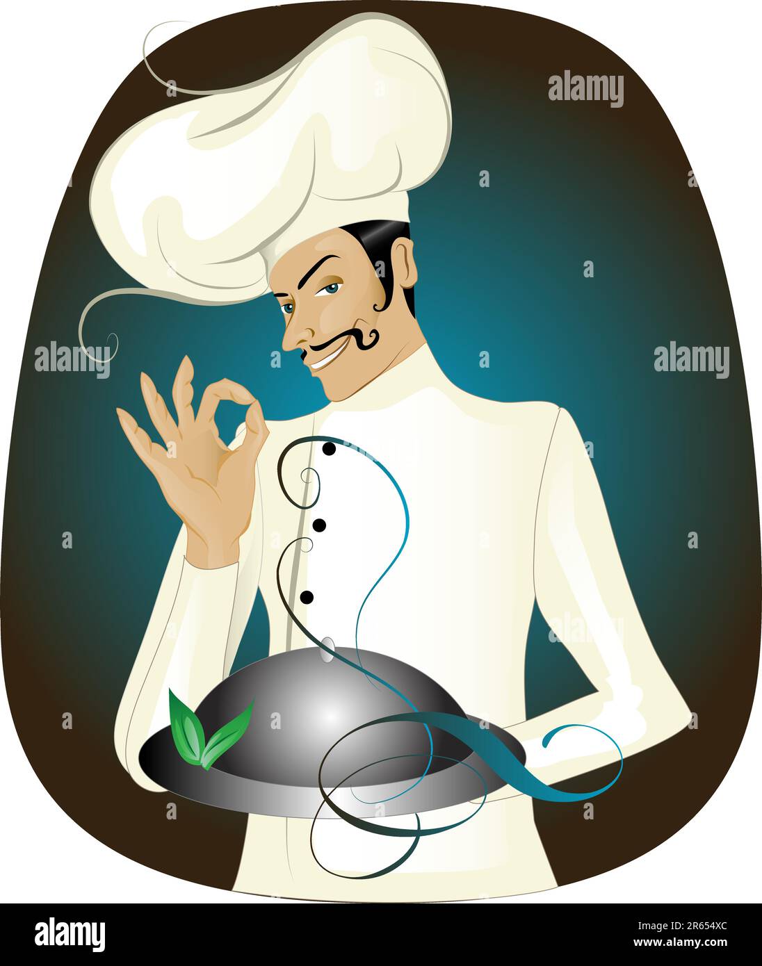 Vector illustration of chef isolated on white background Stock Vector ...