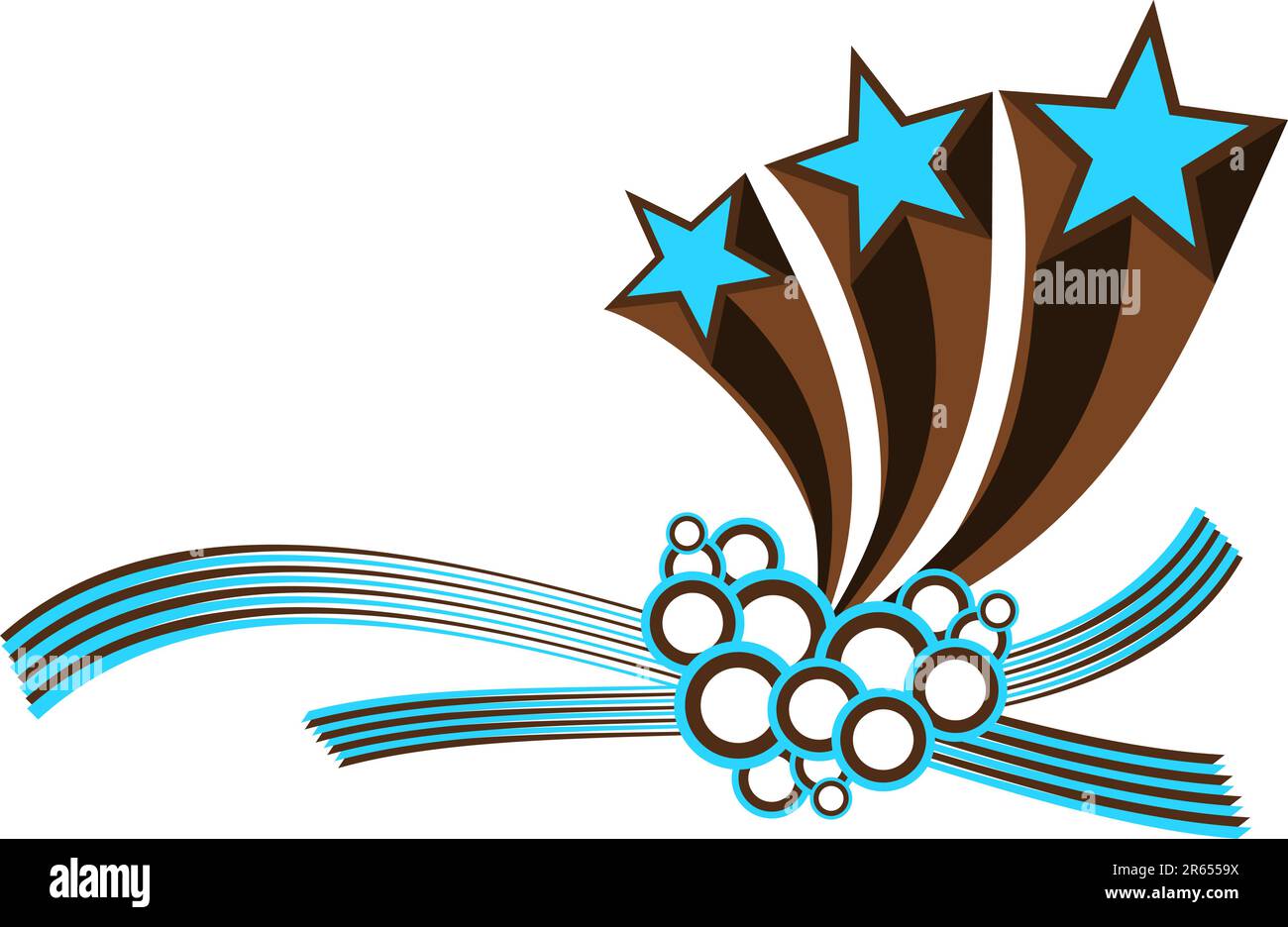 A chocolate and blue star background design Stock Vector Image & Art ...