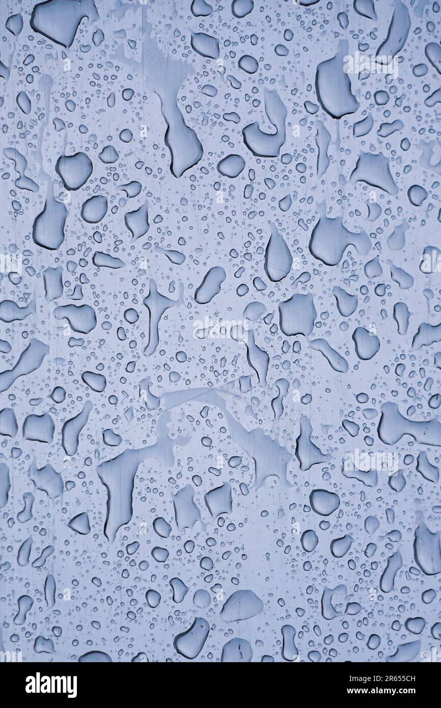raindrops on the window in rainy days Stock Photo - Alamy