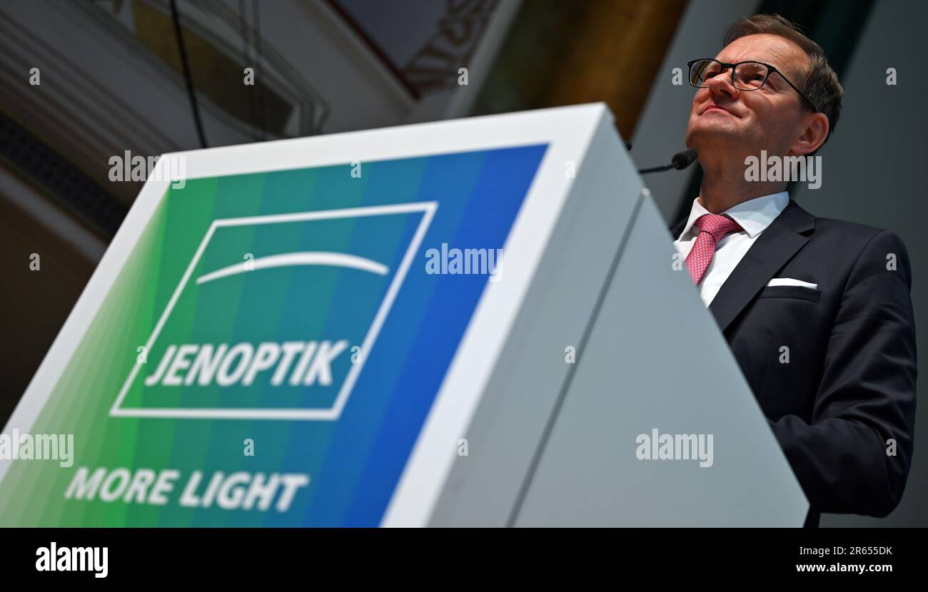 Jena, Germany. 07th June, 2023. Stefan Traeger, CEO of Jenoptik AG ...