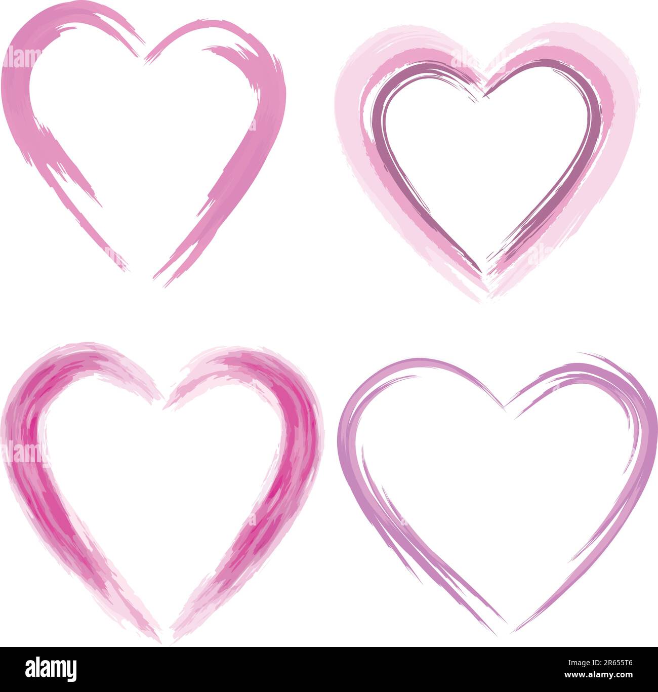 Romantic image with hearts Cut Out Stock Images & Pictures - Alamy