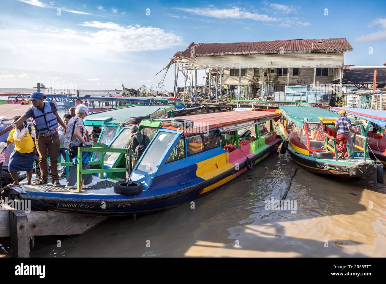 Ferry Terminal, Demerera River, Georgetown, Guyana Stock Photo - Alamy