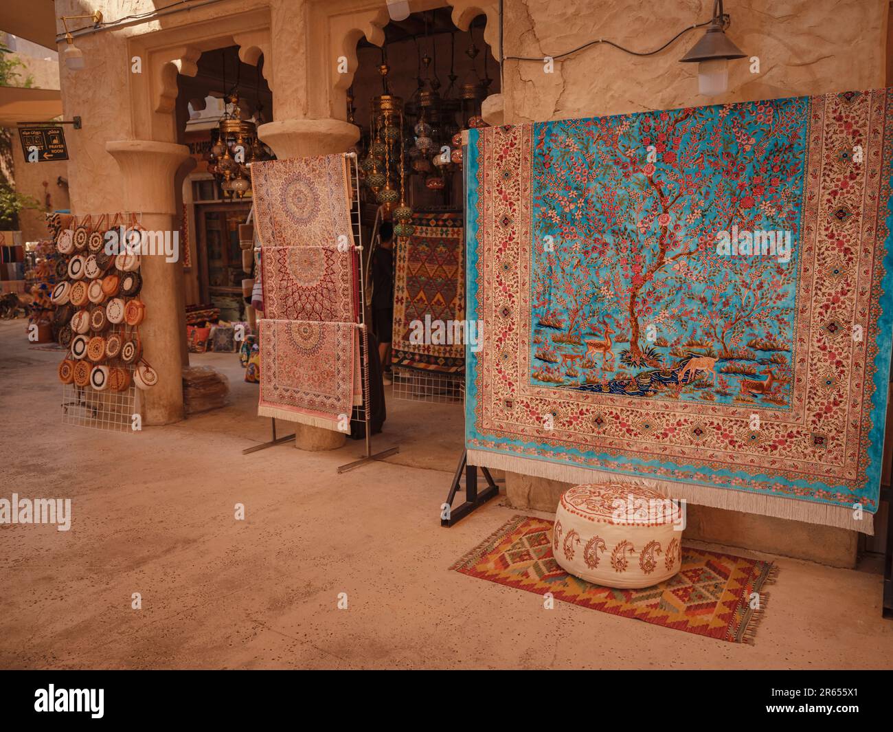 20 March 2023, Dubai, UAE: Al Seef old town village in Dubai, beautiful ...